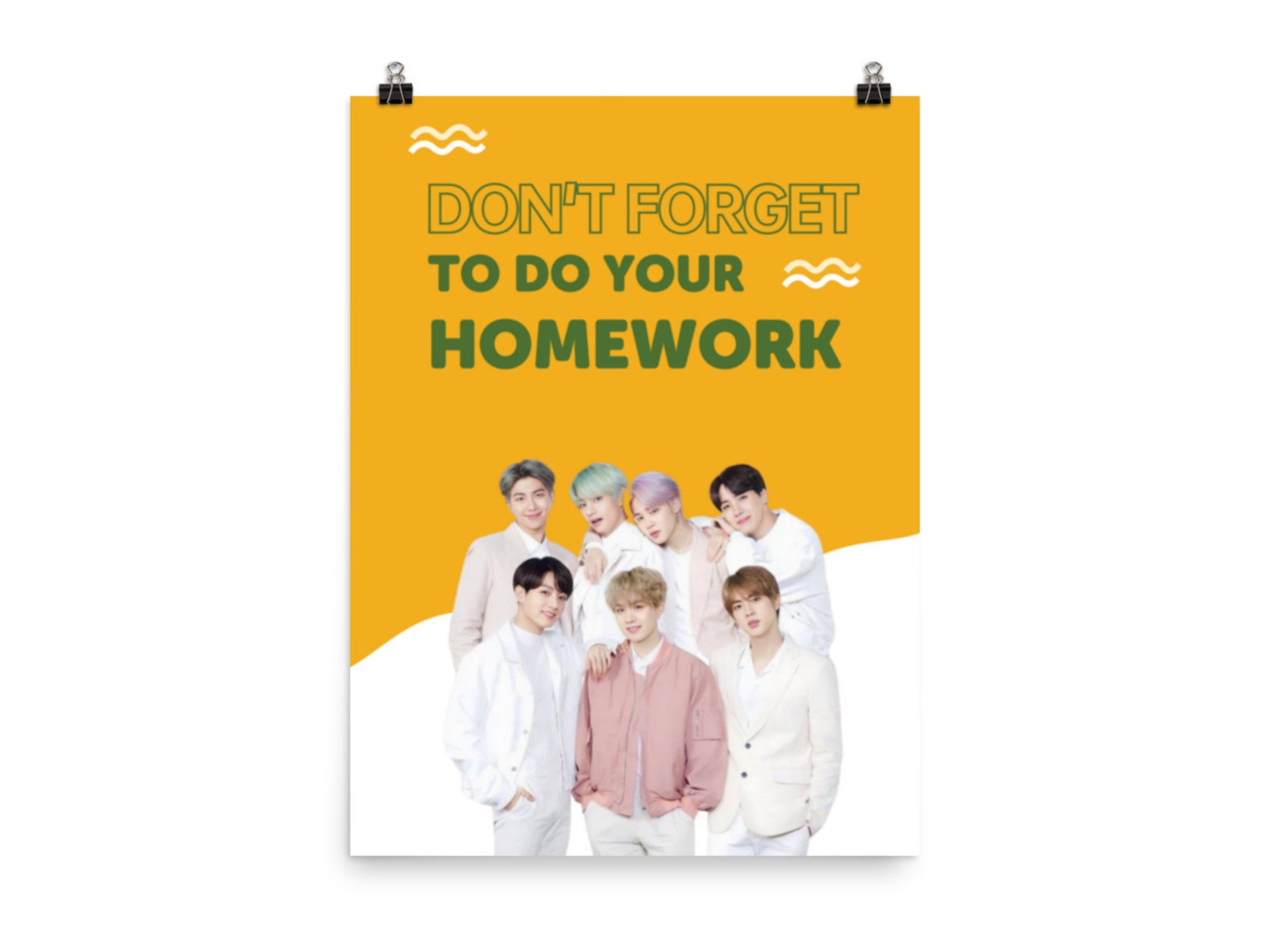 BTS Motivation Poster for Studying - Etsy