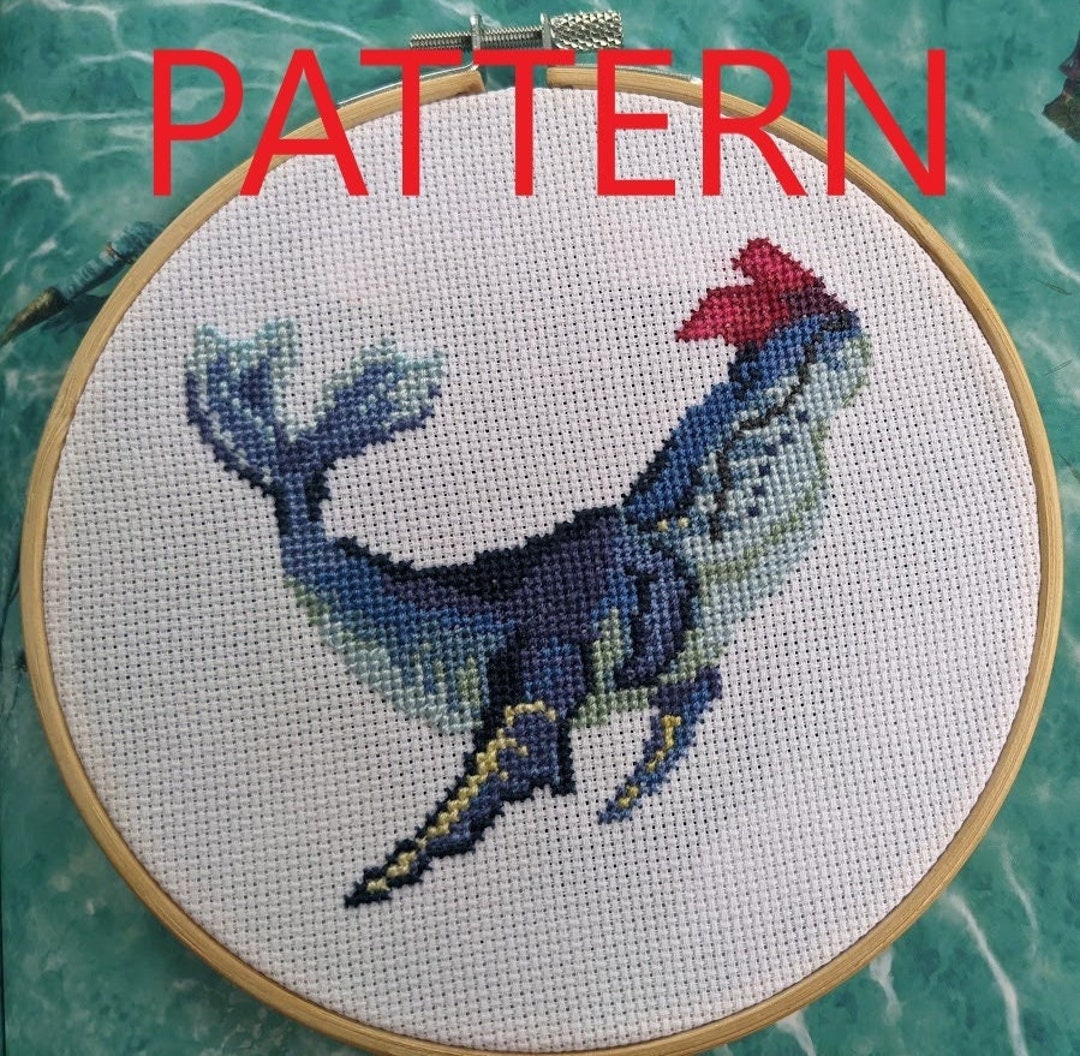 PATTERN ONLY Film Avatar the Way of Water TULKUN Payakan Cross Stitch ...