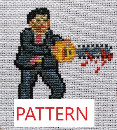 PATTERN ONLY Texas Chainsaw Leatherface Cross Stitch Pattern - Etsy