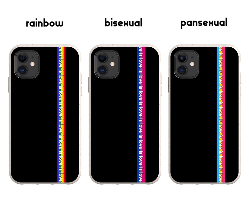 Custom Pride Flag Design Biodegradable Plastic-free Phone Case love is ...