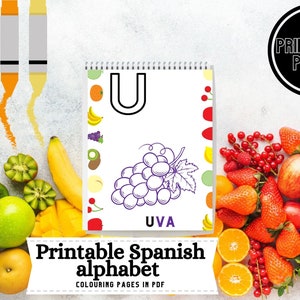 Printable Spanish Alphabet Coloring Pages for Kids - Coloring Sheets ...