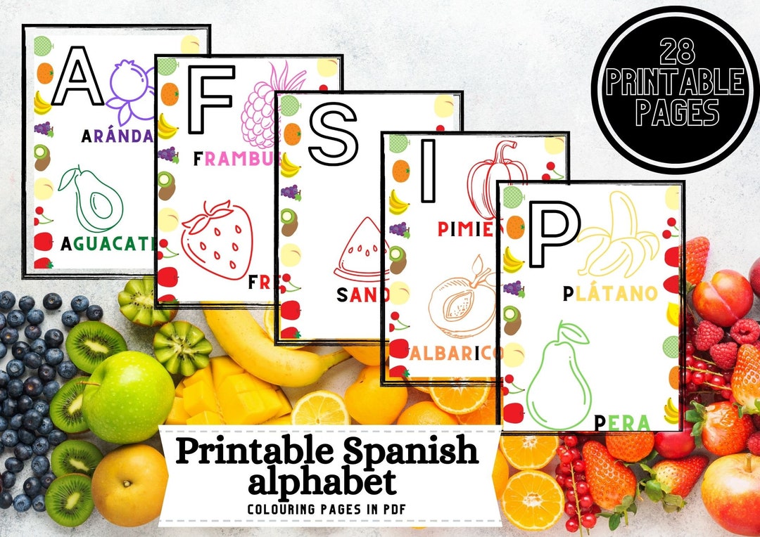 Printable Spanish Alphabet Coloring Pages for Kids - Coloring Sheets ...