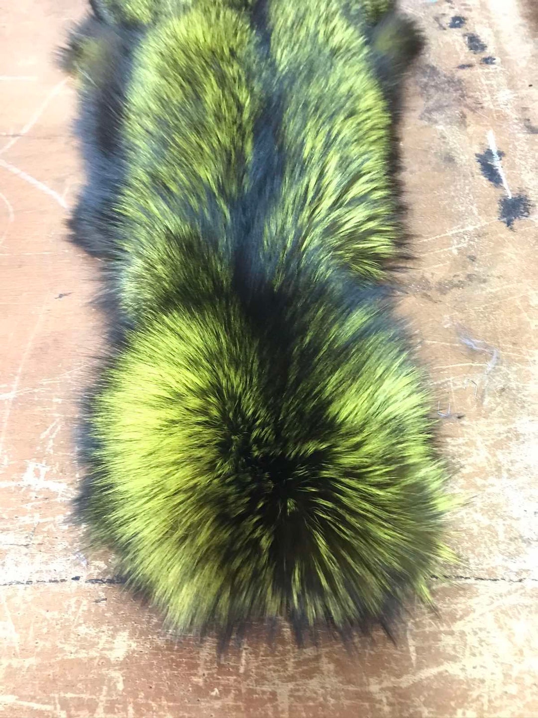 Dyed Lime Silver Fox Skin/pelt,real Fur, Fox Skin, Fox Fur - Etsy