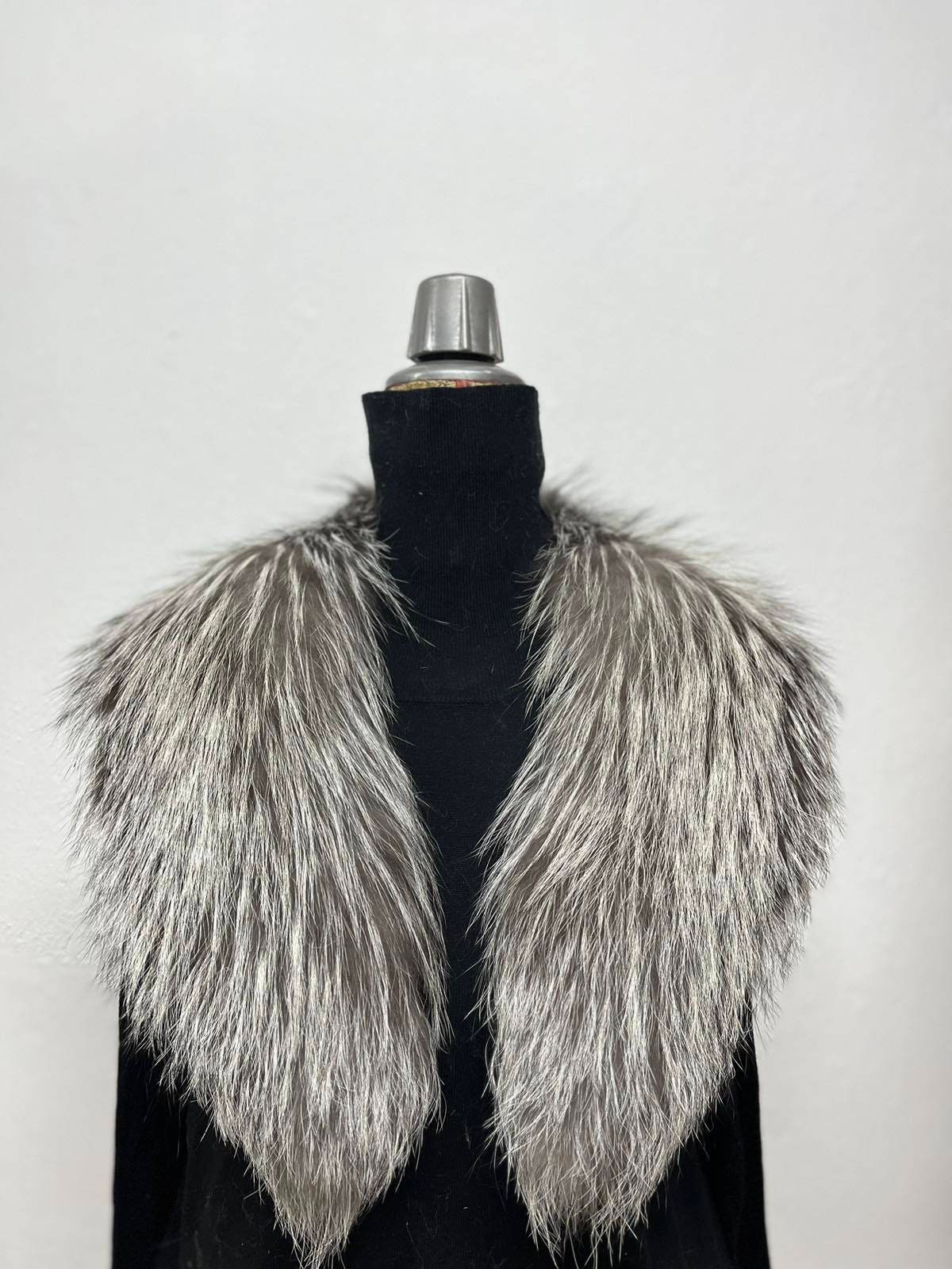 Silver Fox Fur Collar, Real Fur, Genuine Fur Fox - Etsy