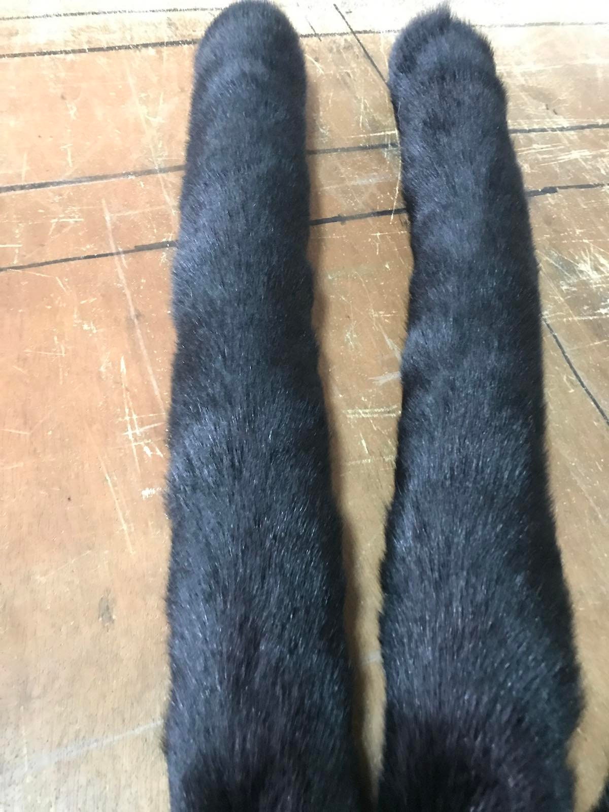 Black Fox Real Fur Strips, Fur Trims, Real Fur Strips - Etsy