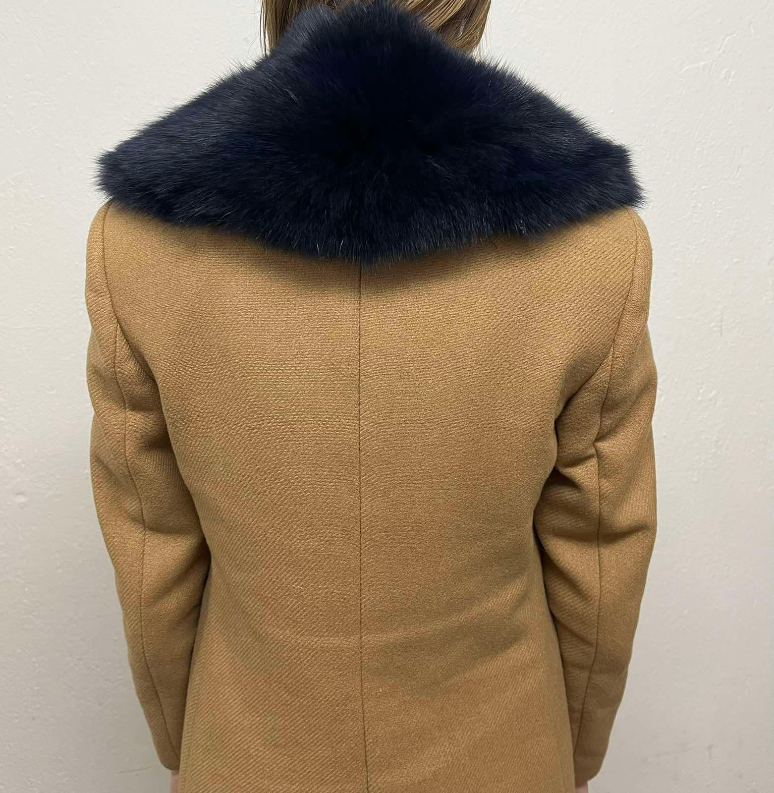 Navy Blue Fur Fox Collar, Luxury Fur Accessories,real Fur - Etsy