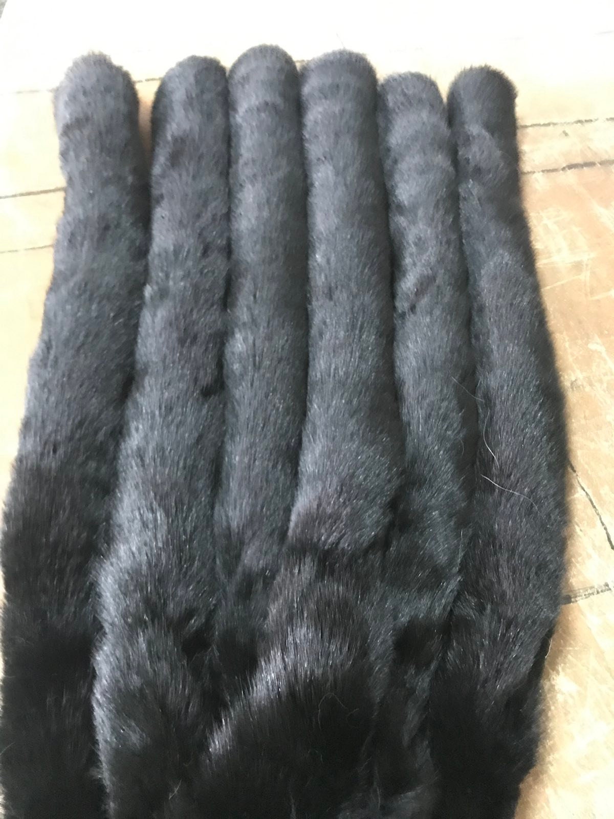 Black Fox Real Fur Strips, Fur Trims, Real Fur Strips - Etsy