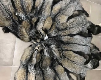 Cross Fox Fur Coat - Etsy