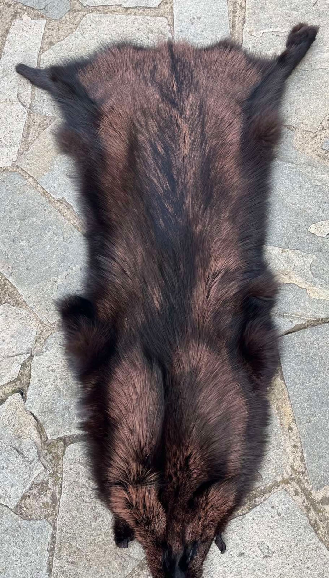 Dark Brown Fox Fur Skins/pelts , Real Fur, Fur Coat, Scandinavian Fur ...