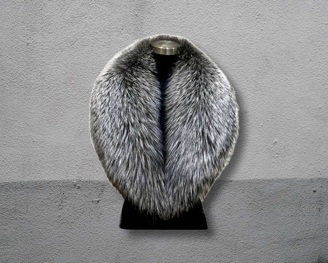 Silver Fox Fur Collar, Real Fur, Genuine Fur Fox - Etsy