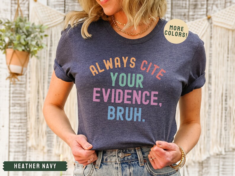 English Teacher Shirt, Text Evidence T-shirt, English Teacher Gift ...