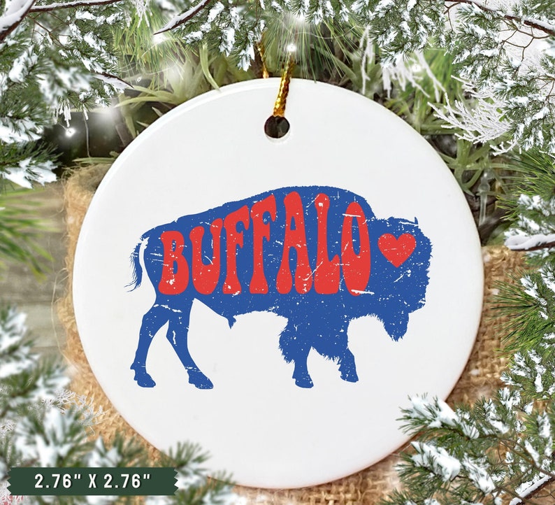 Buffalo Ornament Buffalo Christmas Gift Buffalo Christmas - Etsy