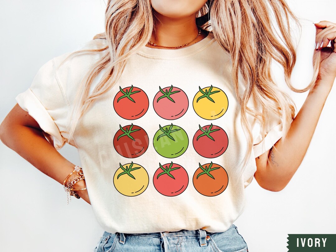 Tomato Shirt, Cottagecore Clothing, Fruit Shirt, Vegetable Comfort ...