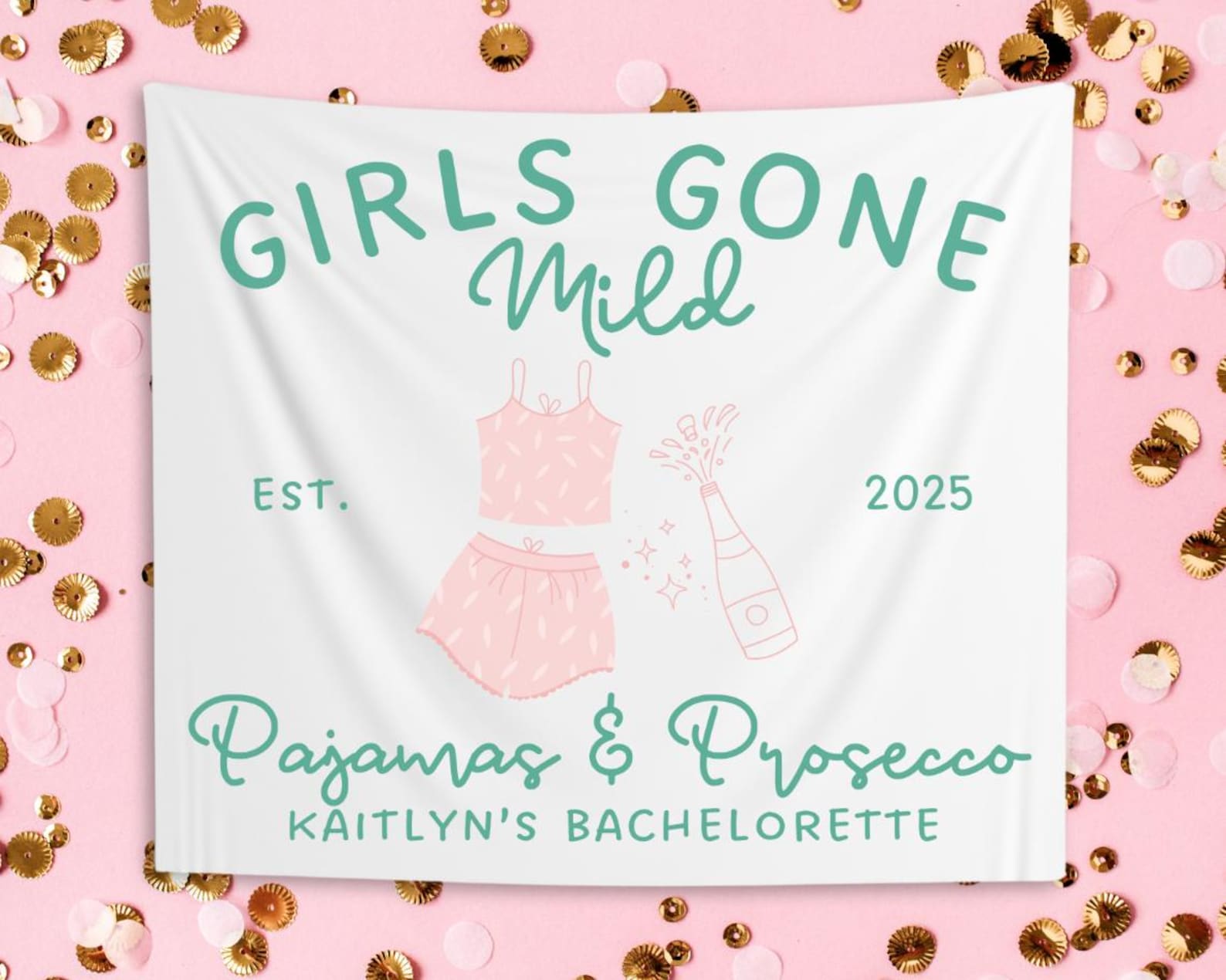 Girls Gone Mild Bachelorette Banner, Custom Girls Trip Sign, Spa Bach ...