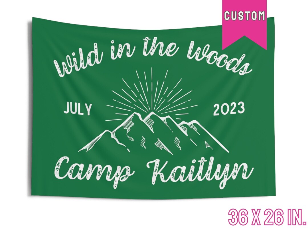 Camp Bach Flag, Camp Bachelorette Banner Tapestry, Glamping ...
