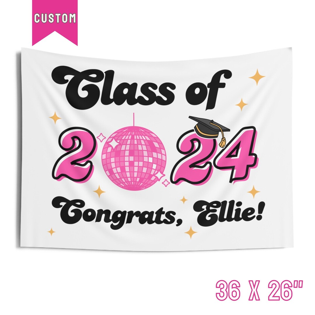 Personalized Graduation Banner, Custom Graduation Banner, 2024 ...