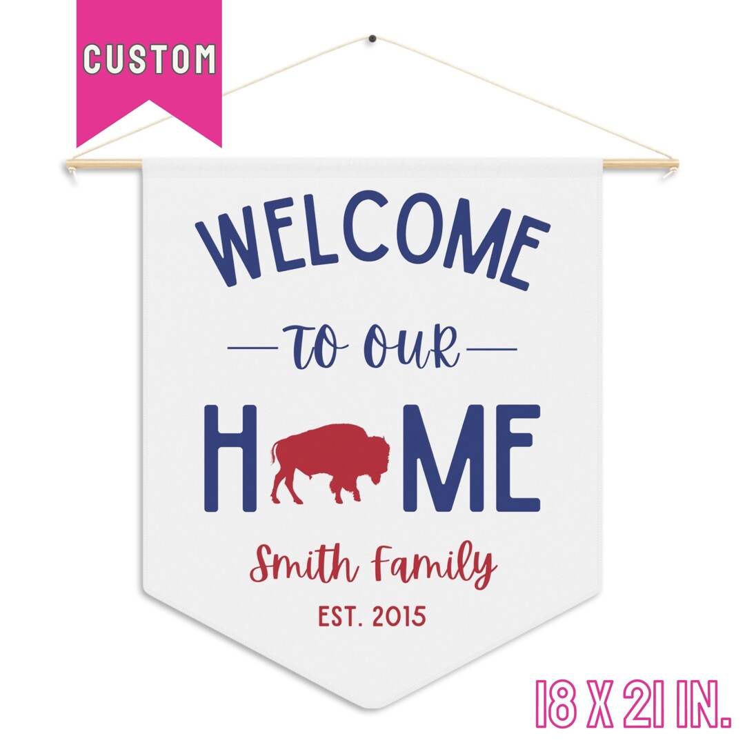 Buffalo Welcome Sign, Custom Buffalo Banner, Buffalo Football Front ...
