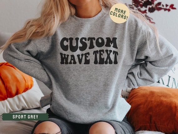Custom Text T Shirt Custom Retro Wave Text Shirt Etsy