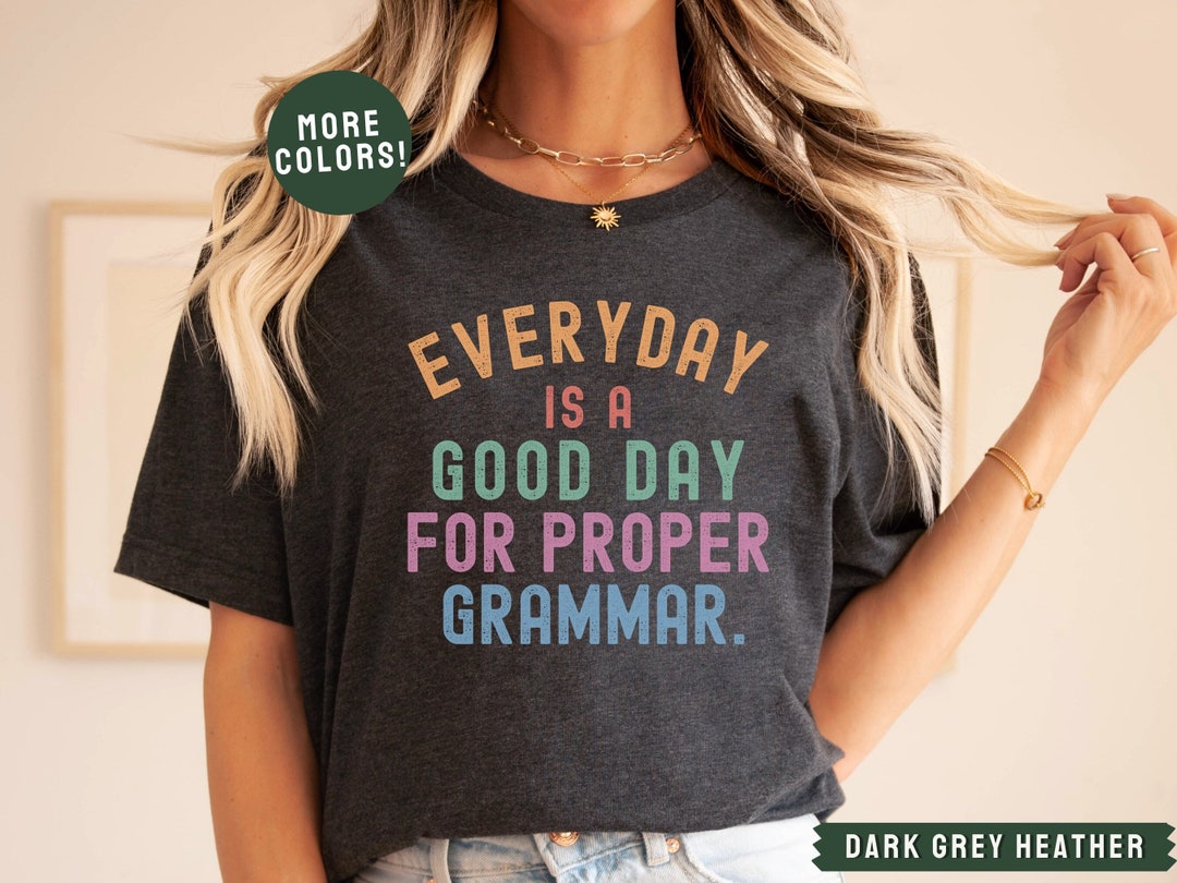 English Teacher Shirt, Grammar Police, Grammar Tshirt, English Teacher ...
