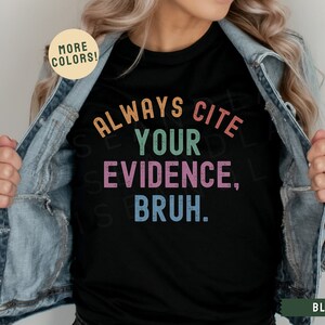 English Teacher Shirt, Text Evidence T-shirt, English Teacher Gift ...