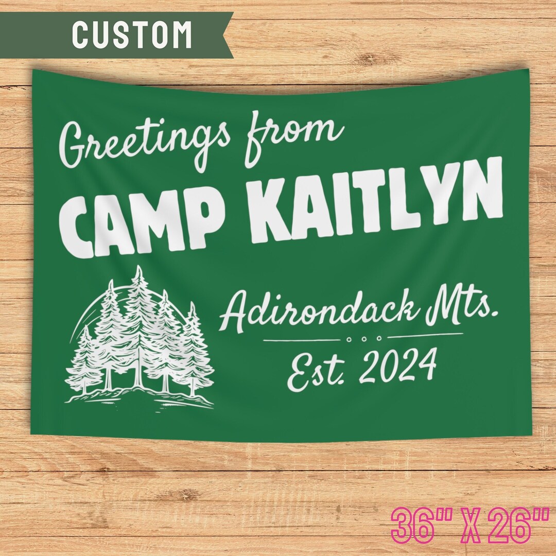 Camp Bach Flag, Camp Bachelorette Banner Tapestry, Glamping ...