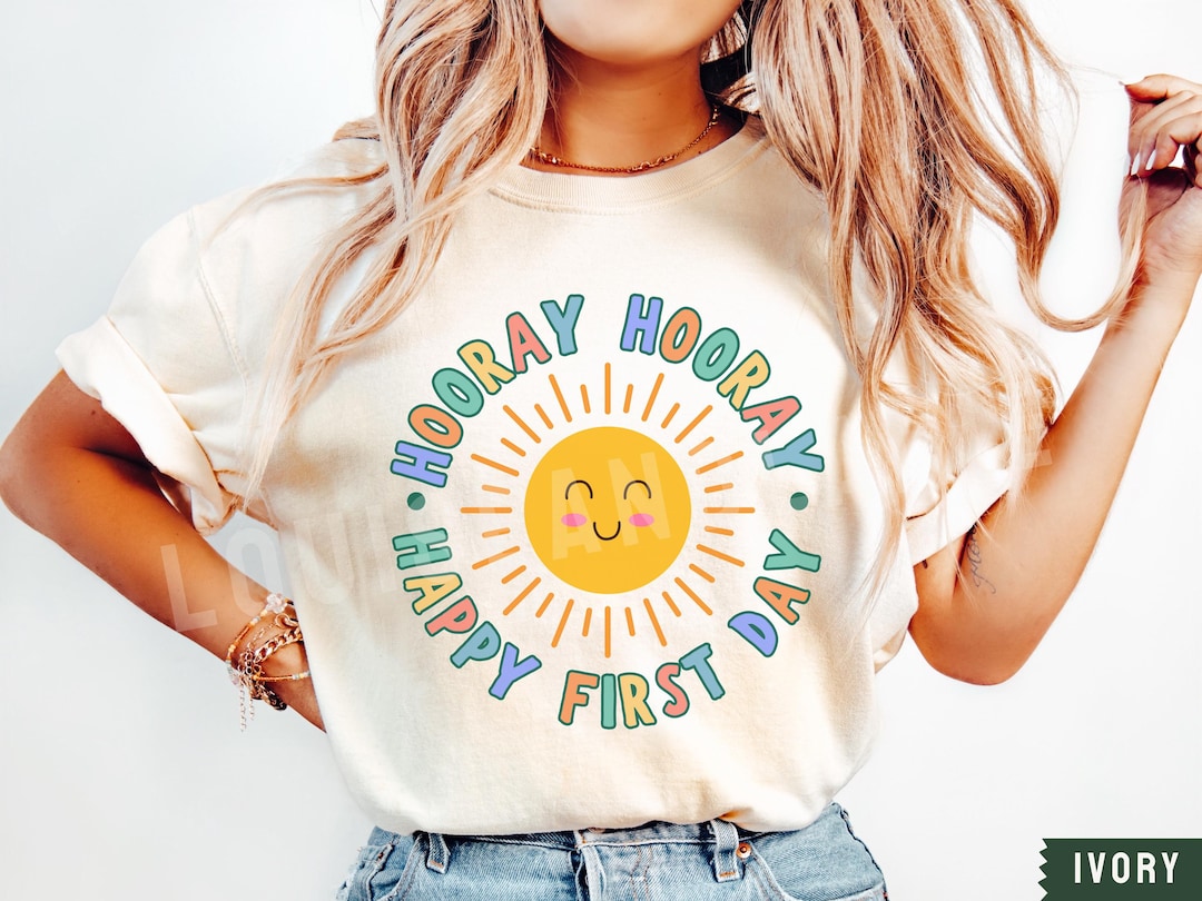 Happy First Day of School T-shirt, First Day Teacher Comfort Colors ...
