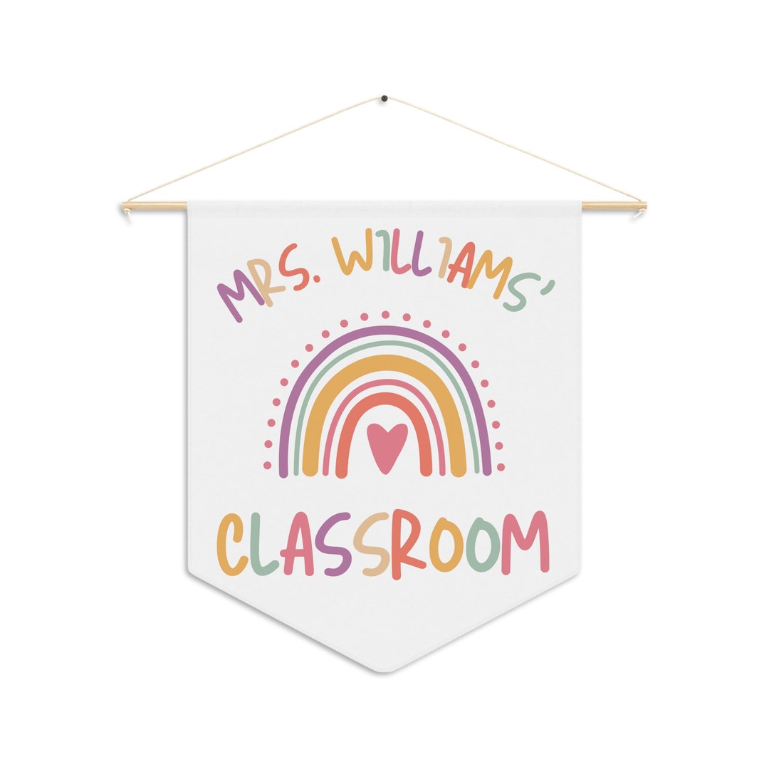 Custom Classroom Tapestry, Personalized Teacher Door Hanger, Teacher ...
