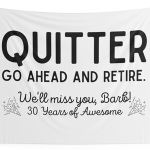 Retirement Banner, Custom Retirement Sign, Happy Retirement Poster ...