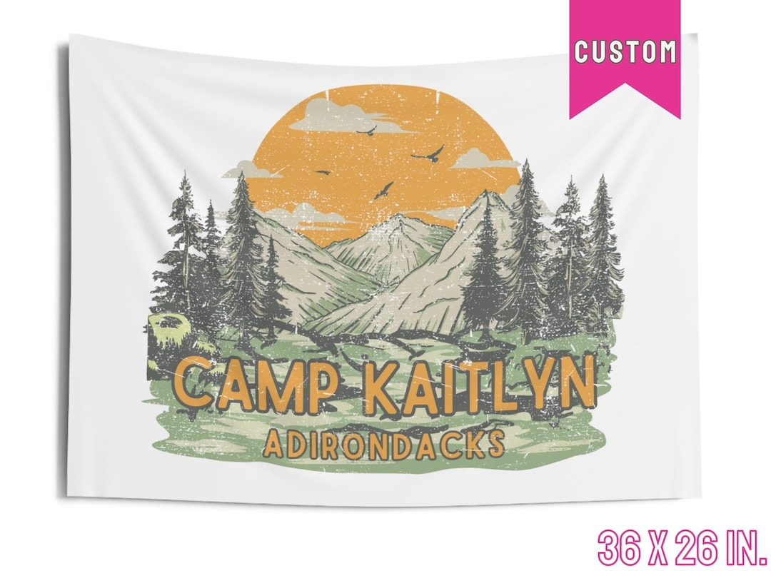 Camp Bach Flag, Camp Bachelorette Banner Tapestry, Glamping ...