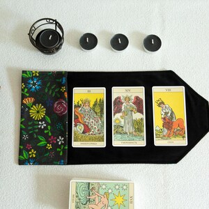 Tarot Card Wrap, Tarot Card Bag, Black Tarot Holder, Witch Tarot Pouch ...