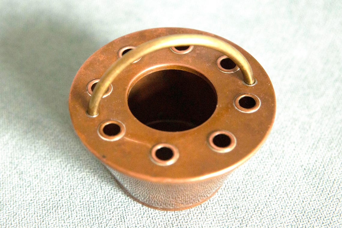 Vintage Copper Witch Bowl Incense Cone Holder, Ritual Cauldron Incense ...