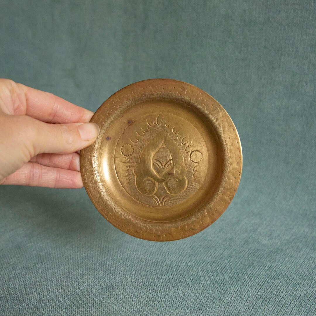 Vintage Offering Plate, Witch Altar Plate, Ritual Brass Plate, Home ...