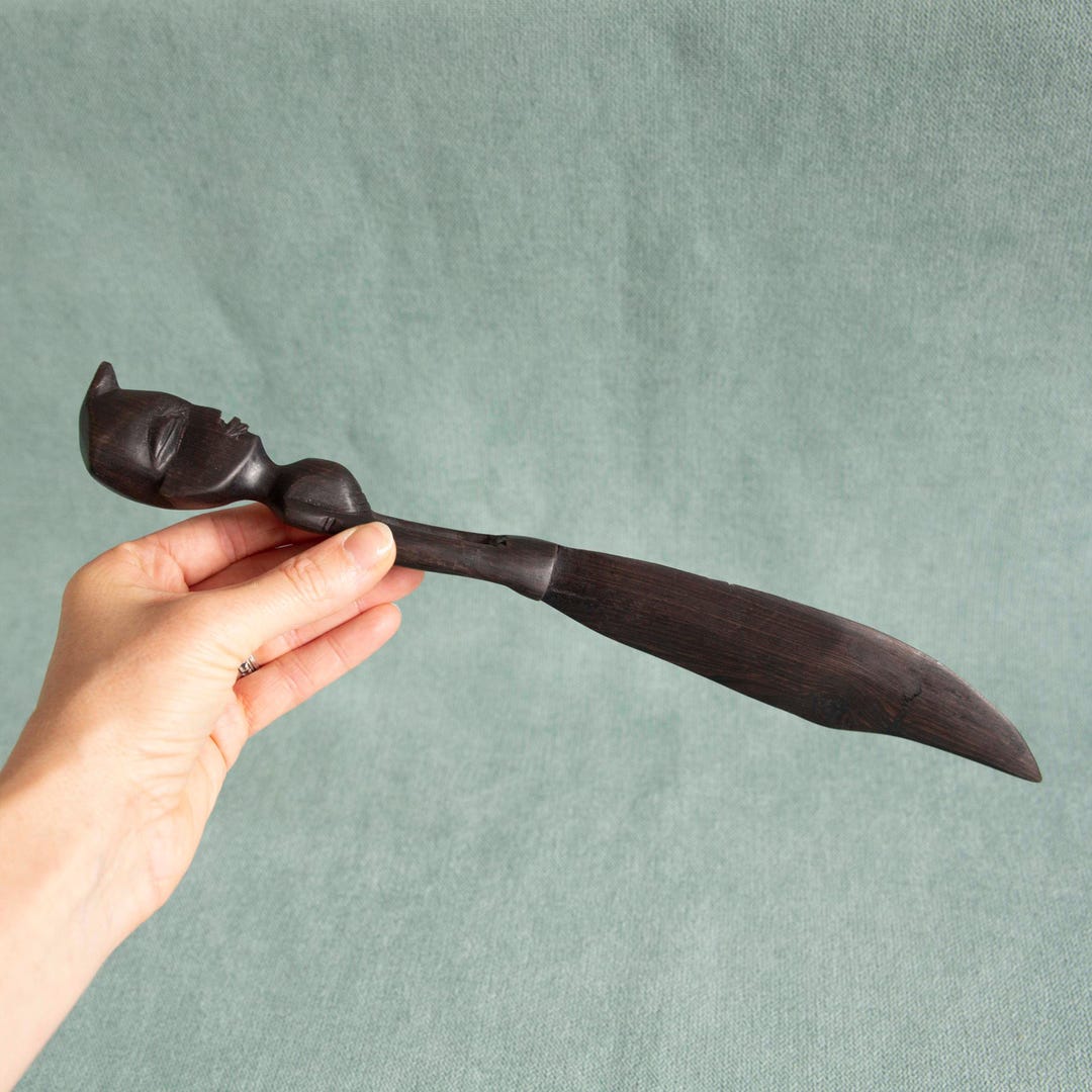 Vintage Ritual Athame, Ebony Wood Dagger, Witchcraft Ceremonial Knife ...