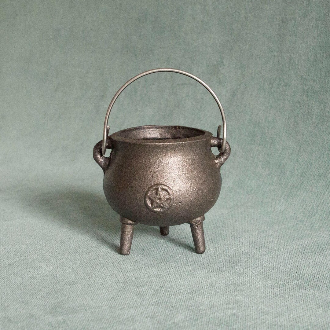 Witch Cauldron, Ritual Offering Bowl, Cast Iron Spell Pot, Altar Decor ...