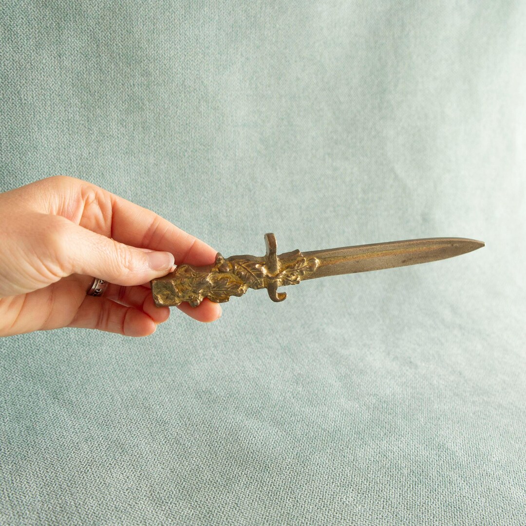 Vintage Brass Athame Dagger, Ritual Knife, Altar Ceremonial Dagger ...