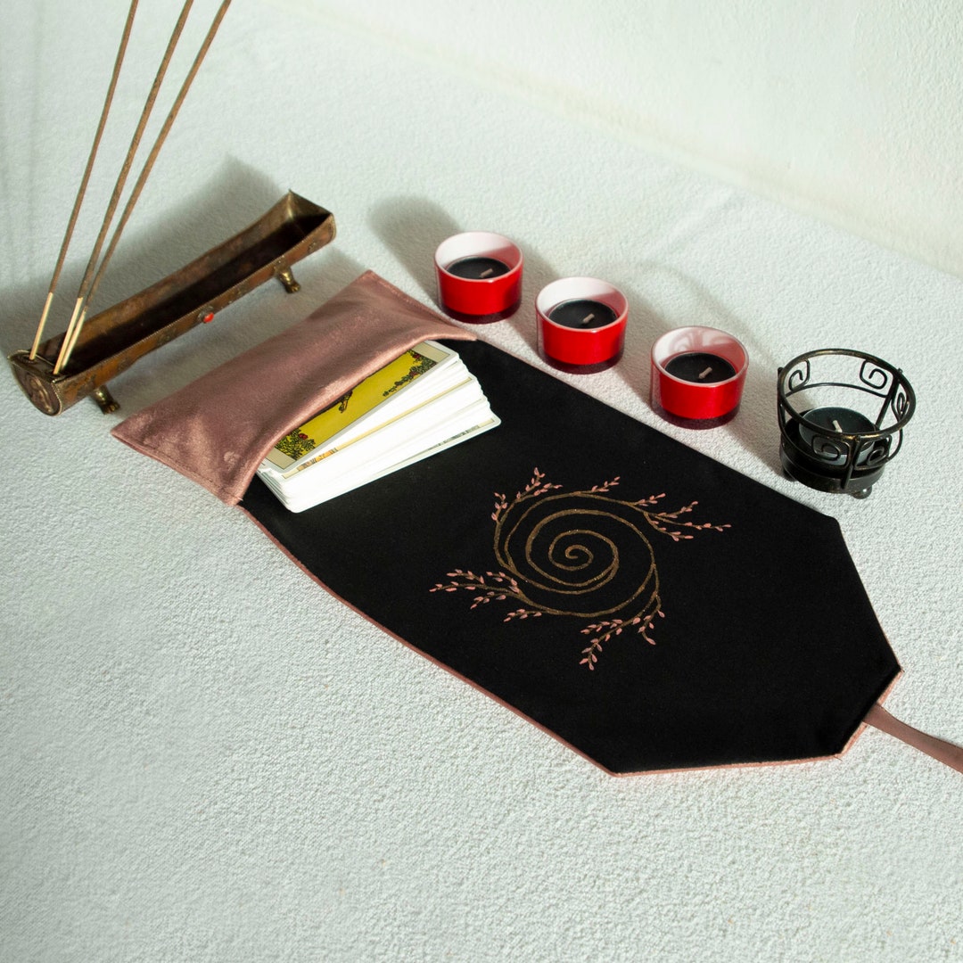 Tarot Wrap, Velvet Card Bag, Tarot Case, Spiral, Tarot Deck Pouch ...