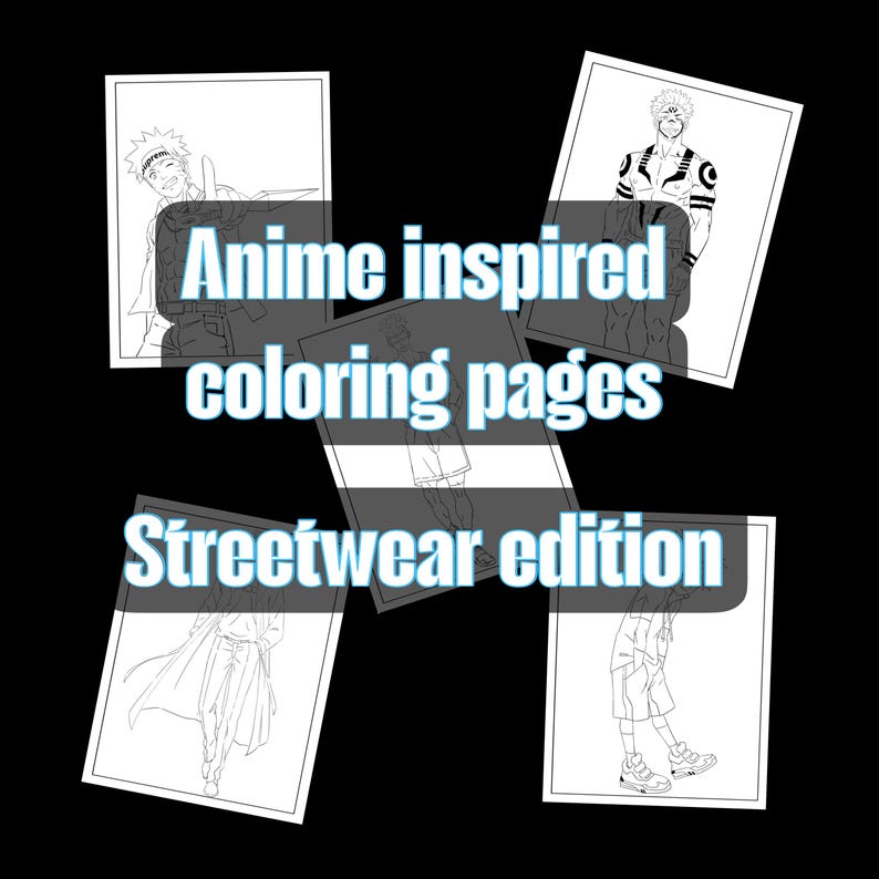 Anime-inspired Digital Coloring Book | Printable Manga Coloring Pages ...