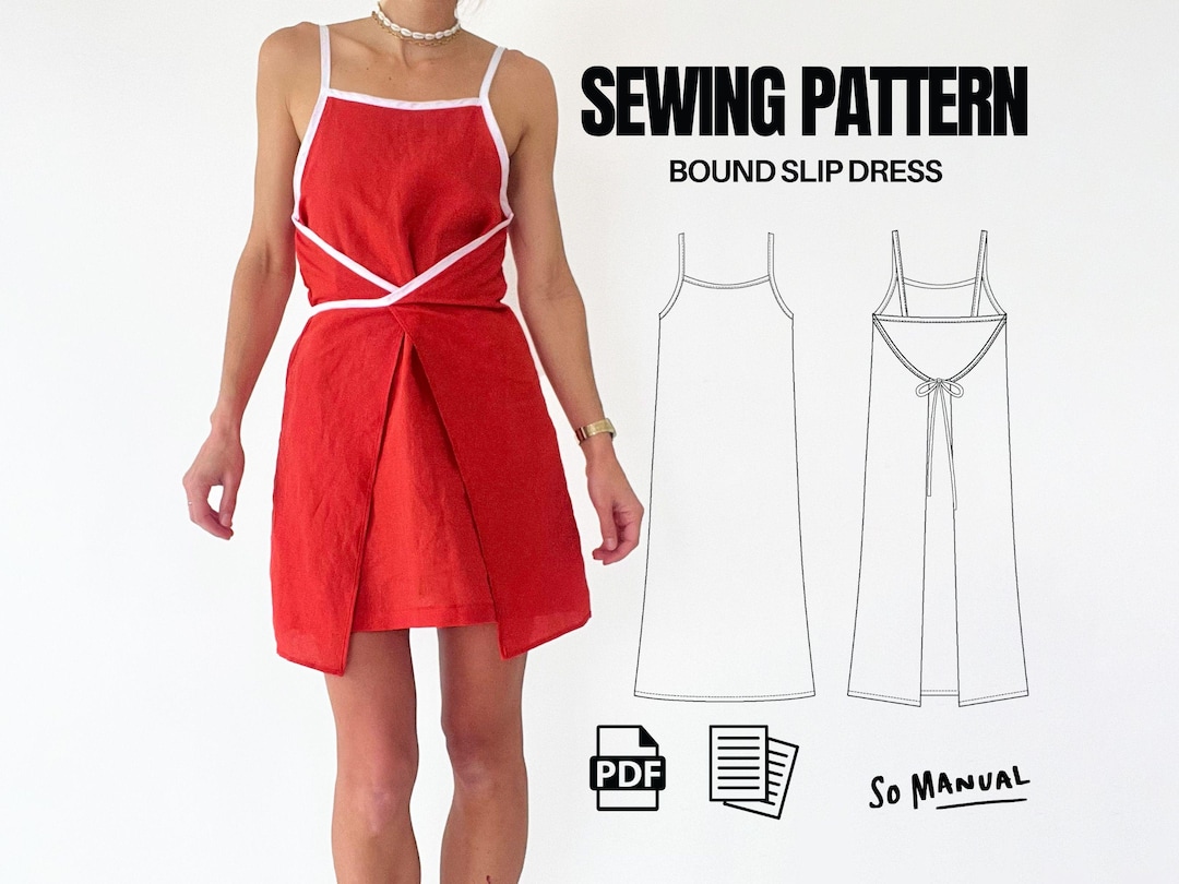 Wrap Pinafore Slip Dress Sewing Pattern for Women - Etsy