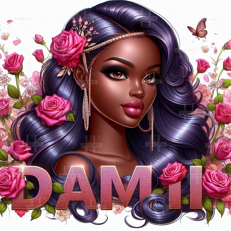 Exclusive damii Chibi African American Curvy Woman - Etsy