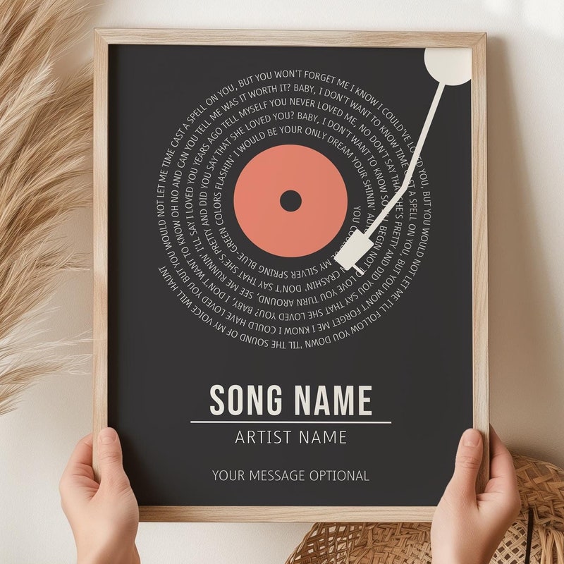 Song Lyrics Wall Art - Etsy