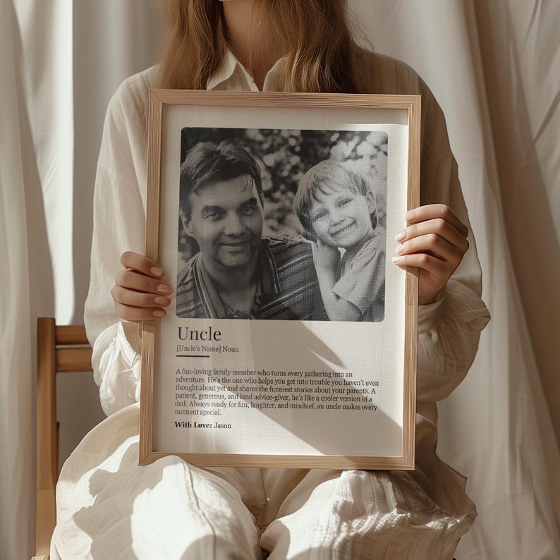 Personalised Uncle Definition Printable Wall Art Digital Download, Gift ...
