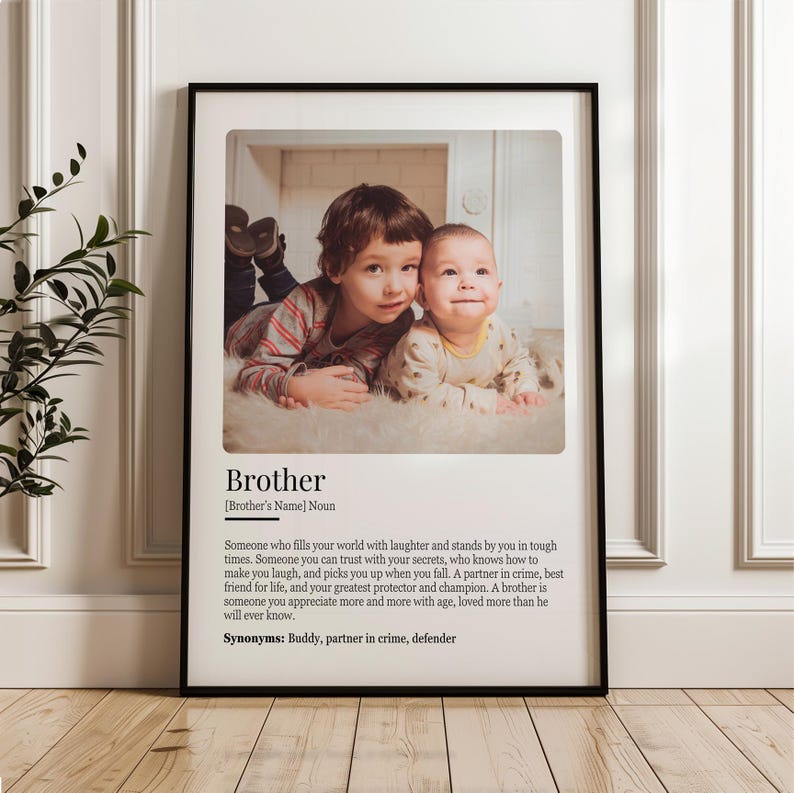 Personalised Brother Definition Print (digital Download), Custom Gift ...