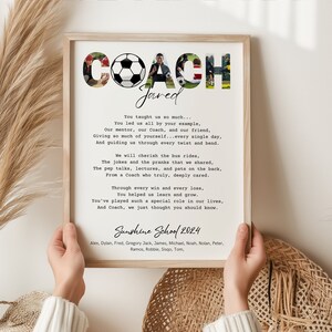 Printable Personalized Football Coach Gift Sports Coach Gift Retirement ...