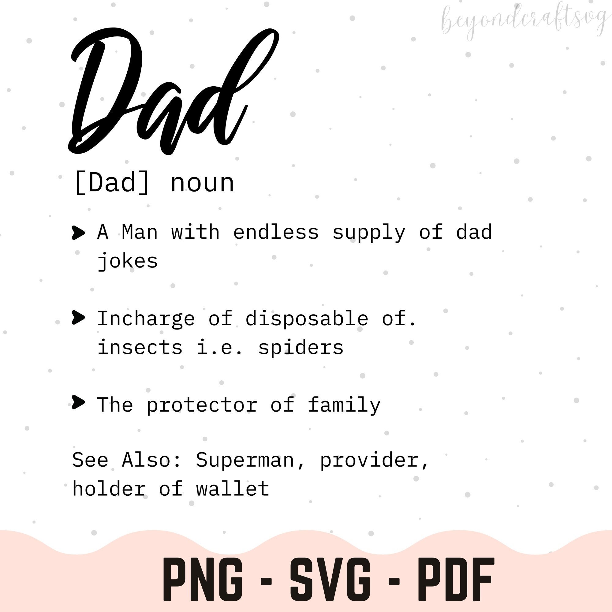 Dad Definition PNG Father Definition Svg Fathers Day SVG PNG - Etsy