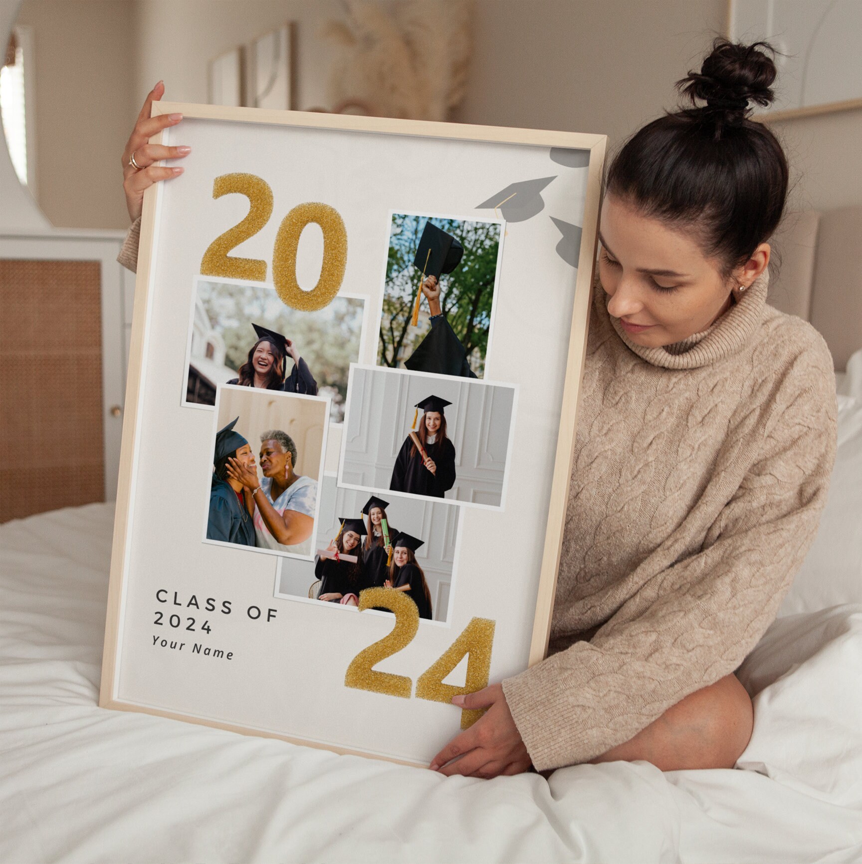 Personalized Graduation Photo Collage Class of 2024 School Senior Gift ...