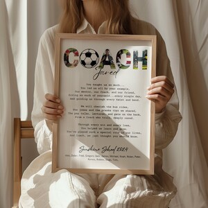 Printable Personalized Football Coach Gift Sports Coach Gift Retirement ...