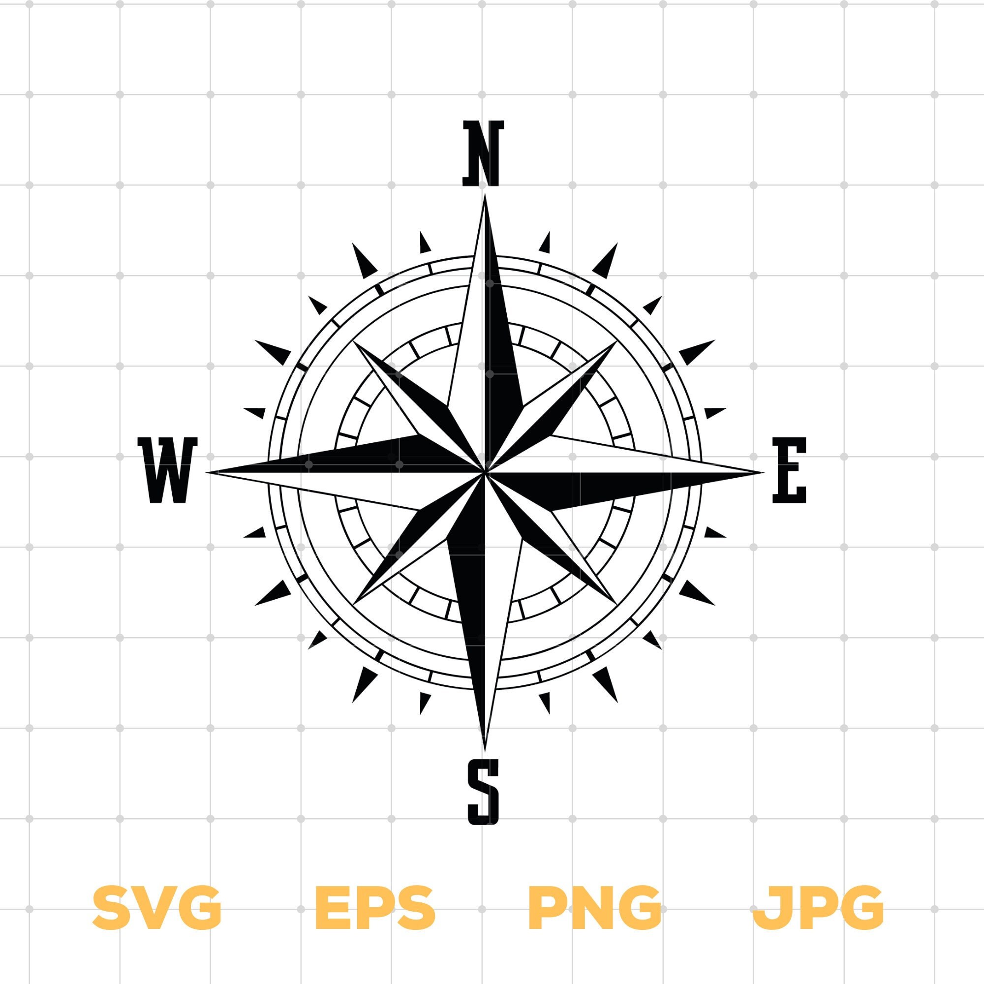 Compass, Compass SVG, Compass Rose SVG, Nautical Compass SVG, Adventure ...