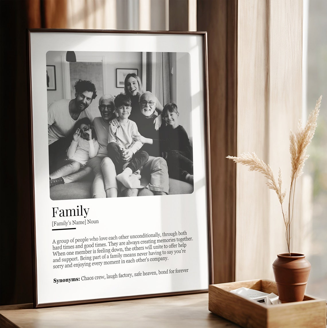 Personalised Family Definition Print Printable Wall Art Family ...