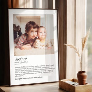 Personalised Brother Definition Printable Wall Art Digital, Brother ...