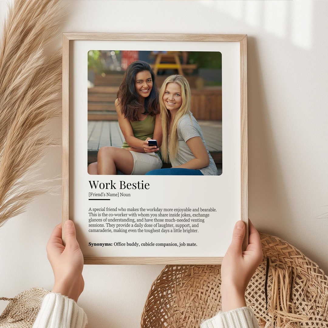 Personalised Work Bestie Definition Printable Wallart Work Friend ...